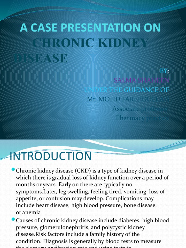 A Case Presentation On Chronic Kidney Disease Stage | PDF | Chronic ...