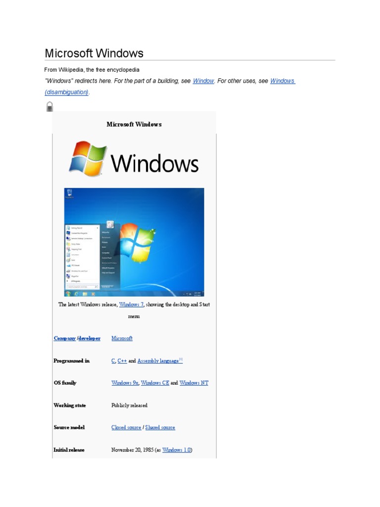 Microsoft Windows | PDF | Microsoft Windows | System Software