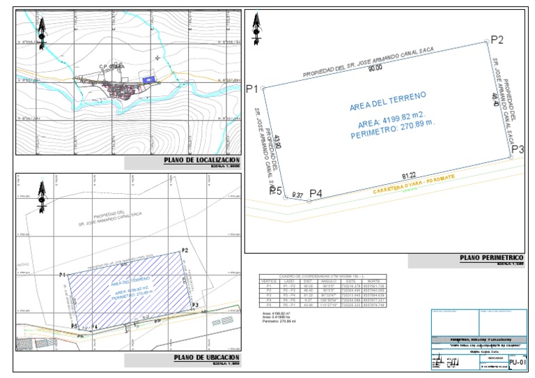 Plano Perimetrico, Ubicación y Localización - (1-5000) | PDF