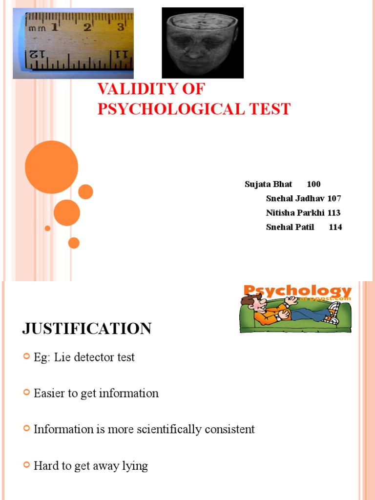Validity Of Psychological Test1 Pdf Validity Statistics Psychology