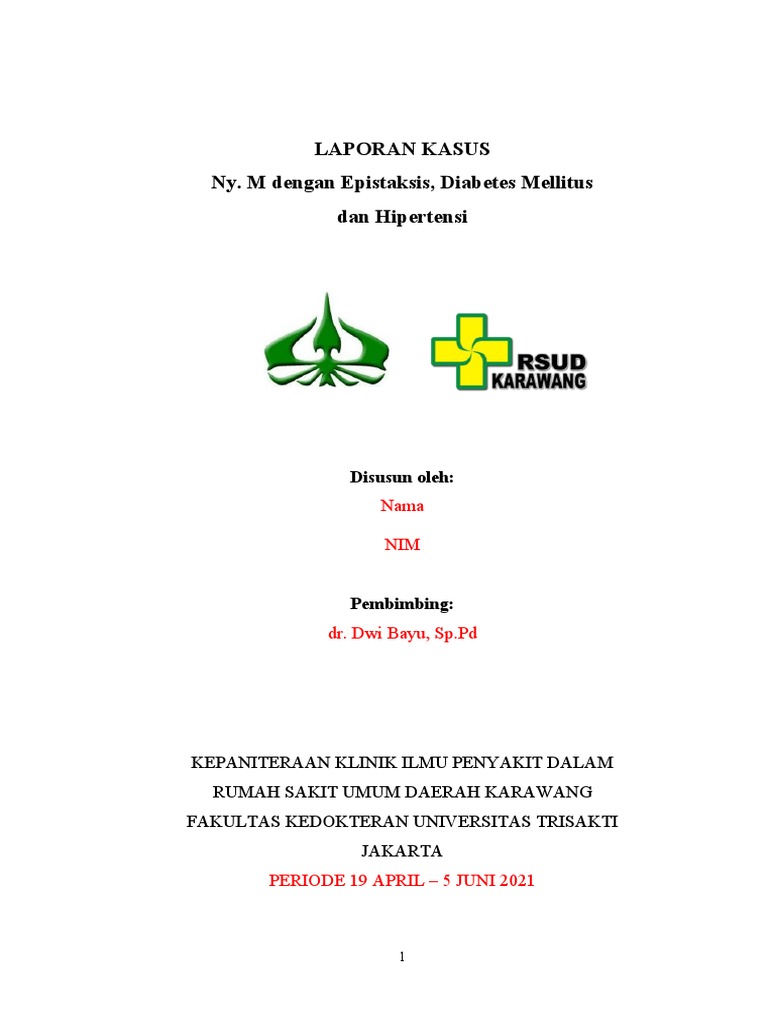 Lapkas Epitaksis, HT, DM | PDF