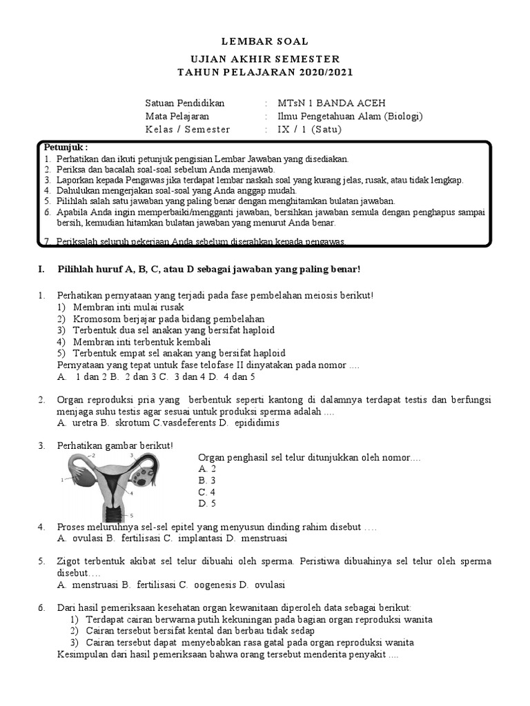 Soal Ujian Sem 1 Pdf