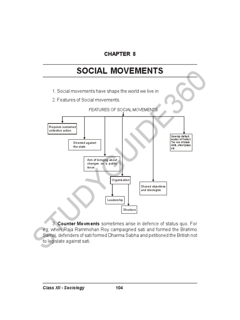 Class 12 Sociology: Social Movements Notes | PDF | Social Movements ...