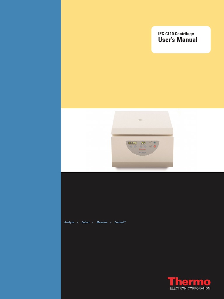 A - Iec CL10 - User Manual - en | PDF | Mains Electricity | Centrifuge
