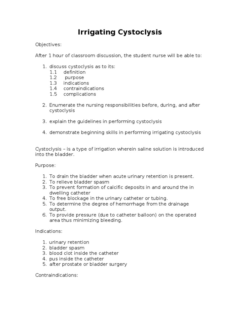 Cystoclysis | PDF | Self-Improvement | Science & Mathematics