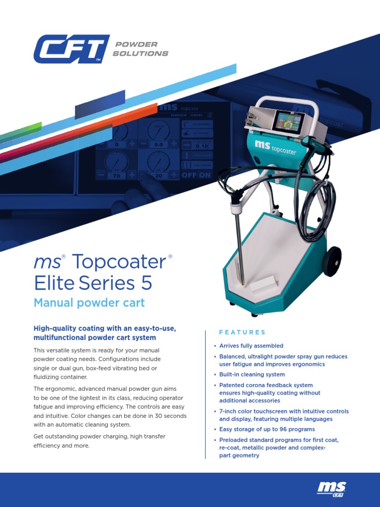 Topcoater Elite Series 5: Manual Powder Cart | PDF | Touchscreen ...