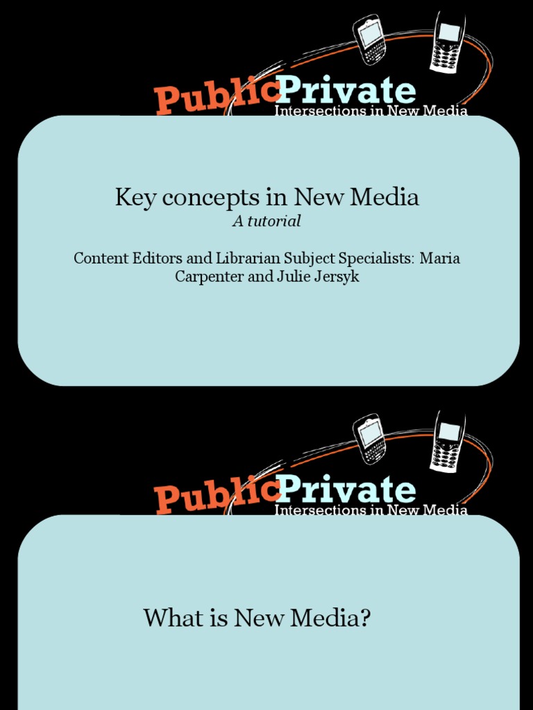 Key Concepts in New Media: Content Editors and Librarian Subject ...