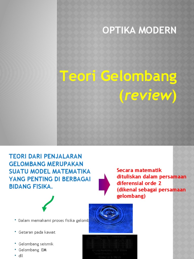 Optika Modern 1 Gelombang | PDF