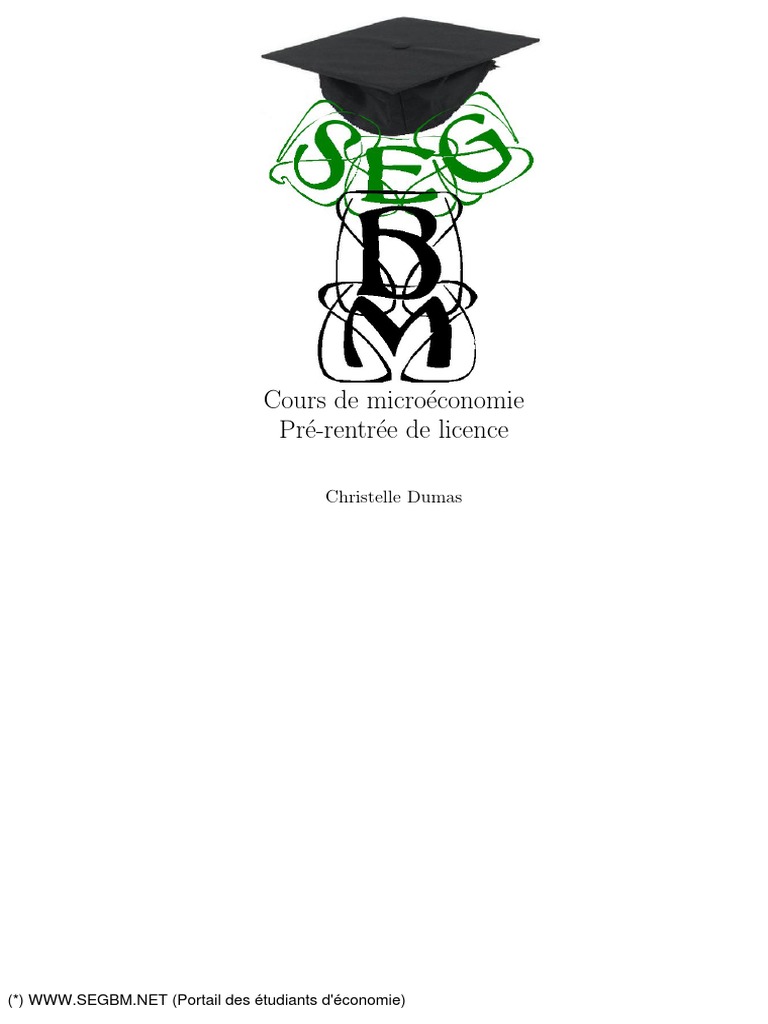 Cours Micro | PDF | Utilité (économie) | Fonction de production