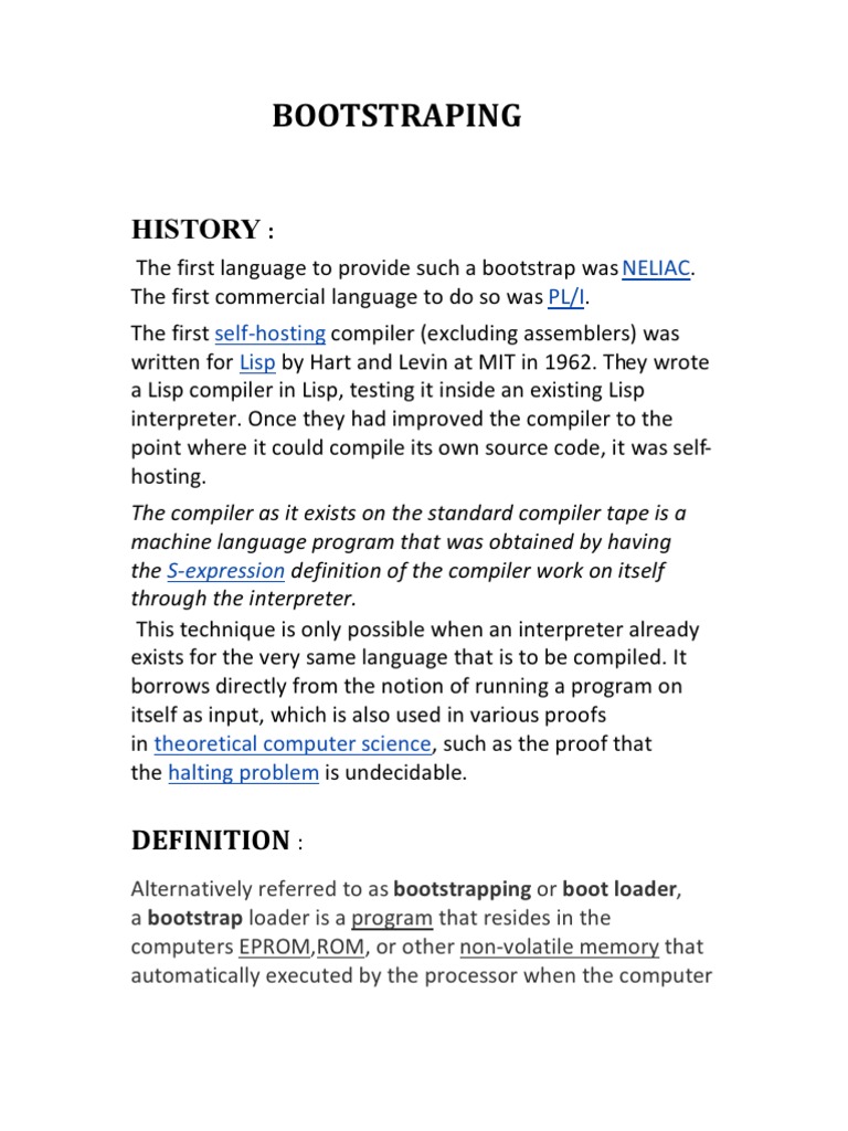 Neliac Pl/I Self-Hosting Lisp | PDF | Booting | Computer Program