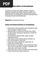 Housekeeping Action Plan | PDF | Housekeeping | Supervisor