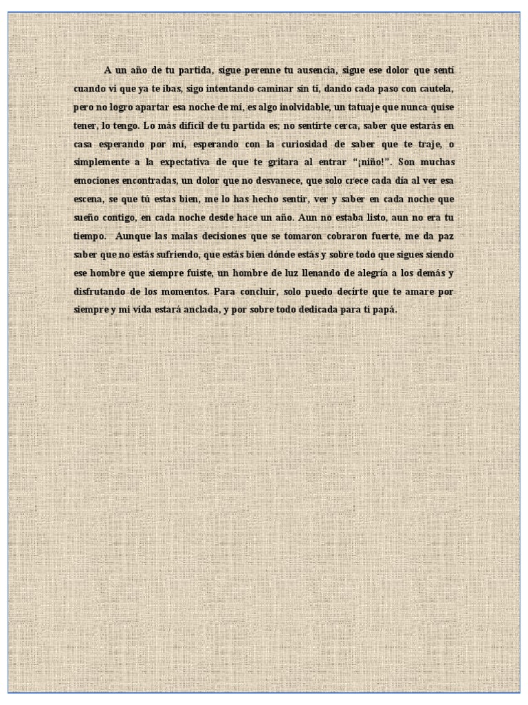 A Un Año De Tu Partida Pdf