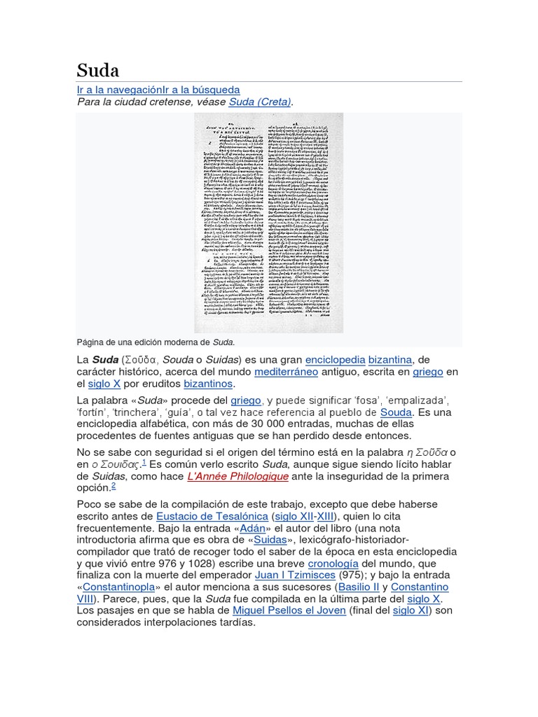 Suda | PDF | Clásicos