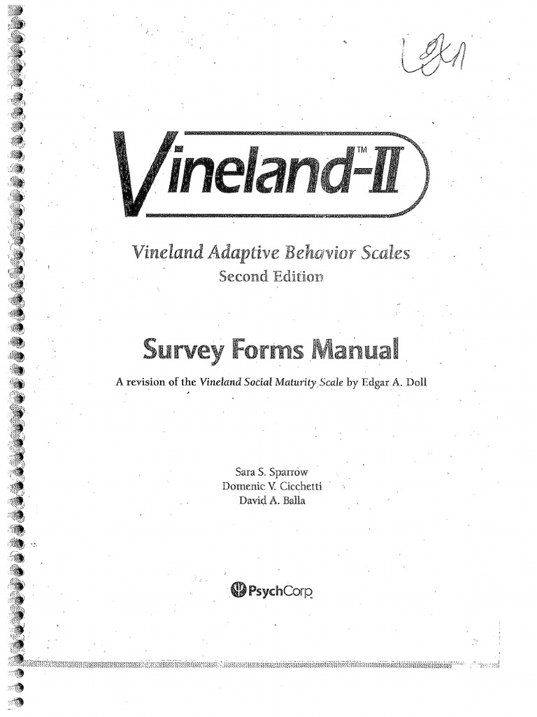 Vineland II Manual Completo - Copiar | PDF
