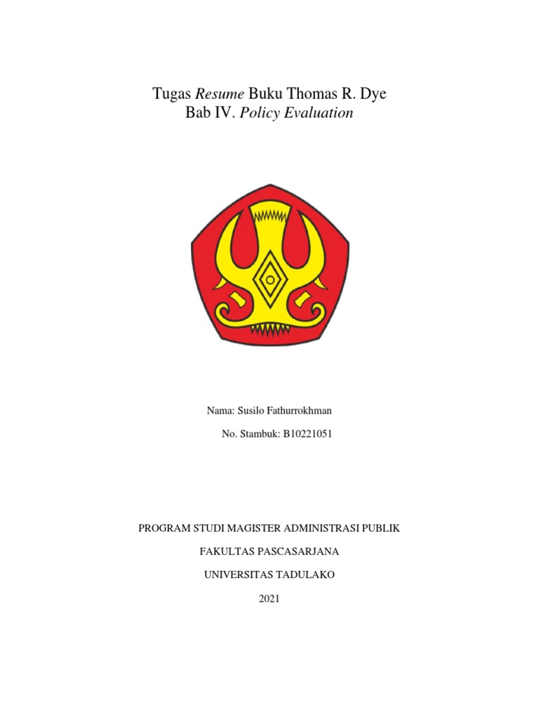 Resume Thomas R. Dye Bab 4 | PDF