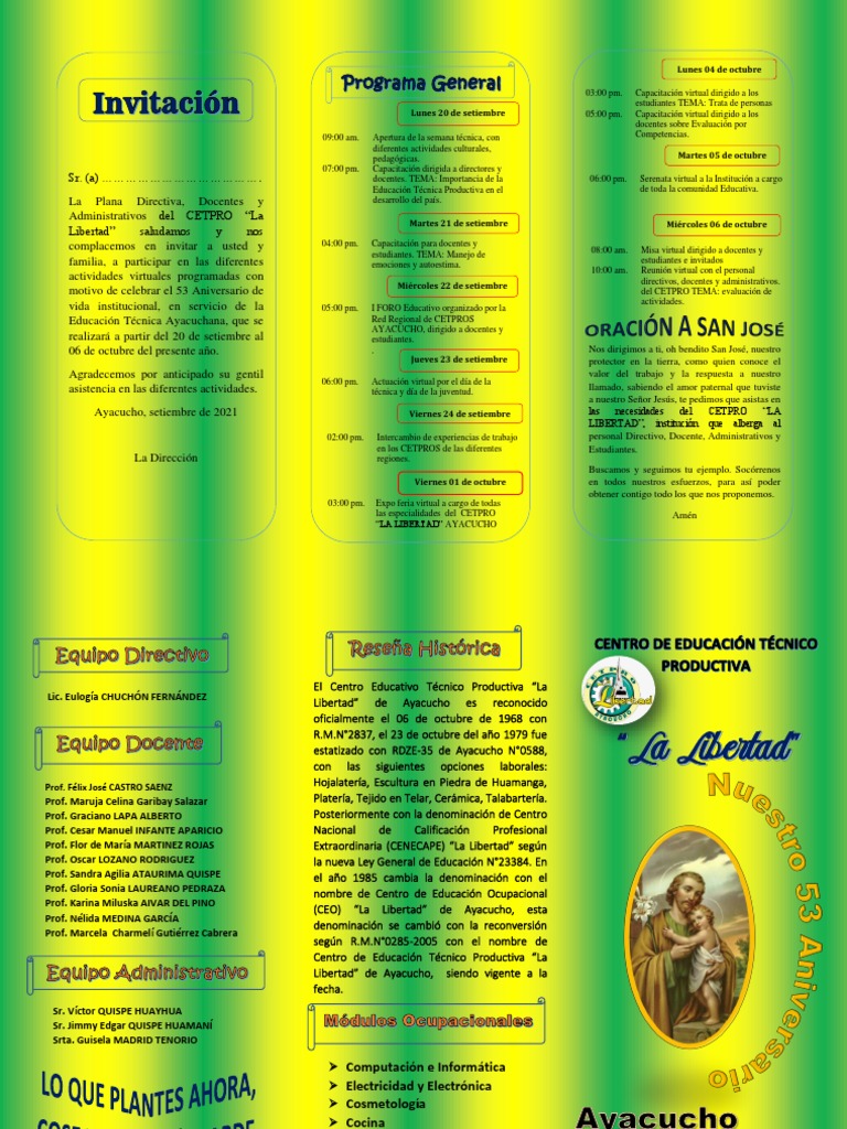 TRIPTICO CETPRO La Libertad 2021 | PDF