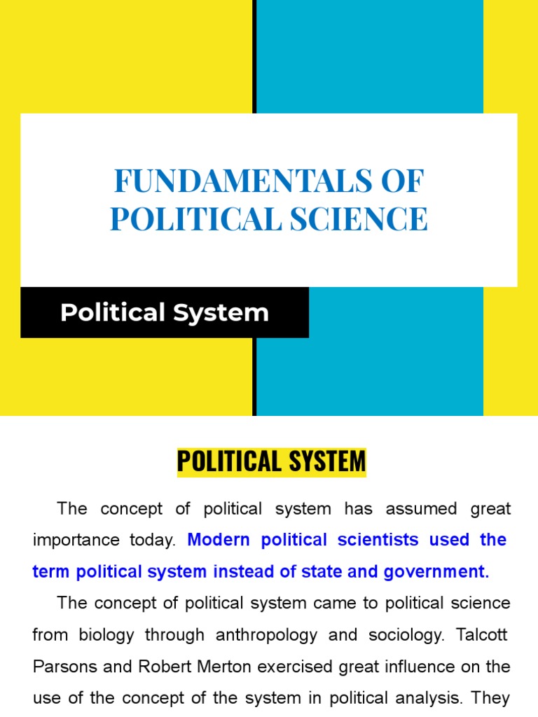 MODULE 6 - Political System | PDF | System | Political Science