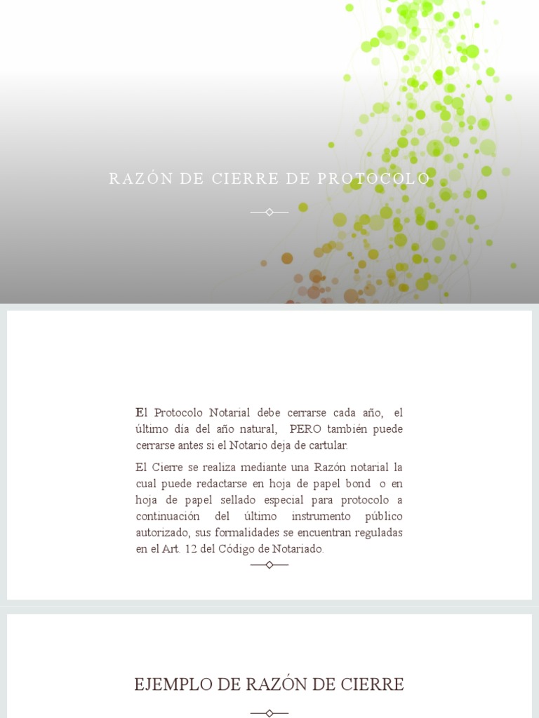 Razón de Cierre de Protocolo | PDF