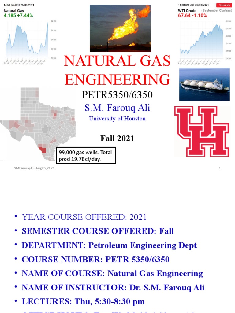 Natural Gas Engineering: PETR5350/6350 | PDF | Petroleum | Natural Gas