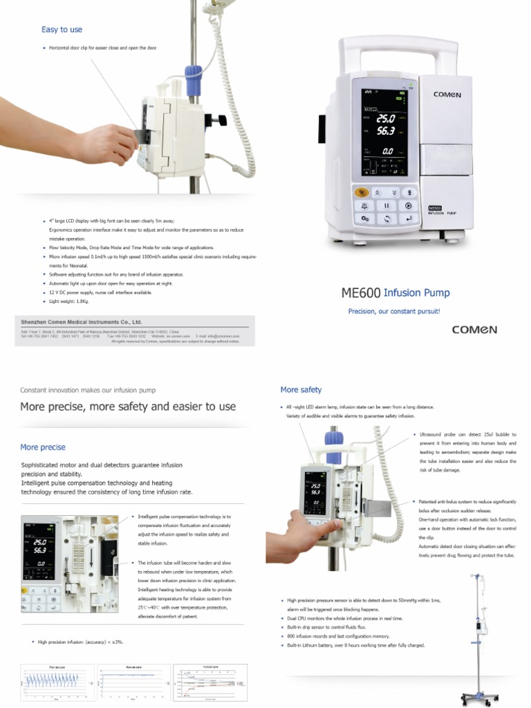 Infusion Pump ME600 Brochure | PDF