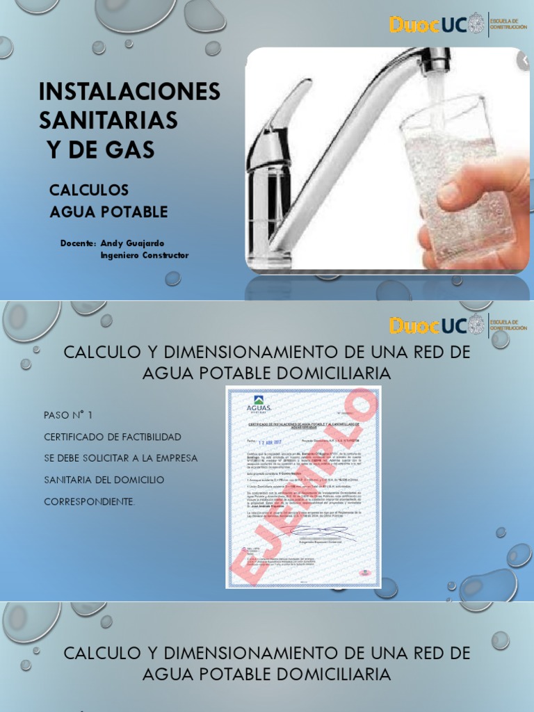 Agua Potable Pasos Calculos 21.09.2021 | PDF | Administracion del Agua ...
