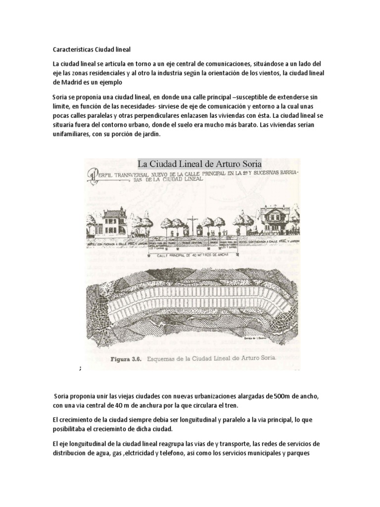 Características de la Ciudad Lineal | PDF