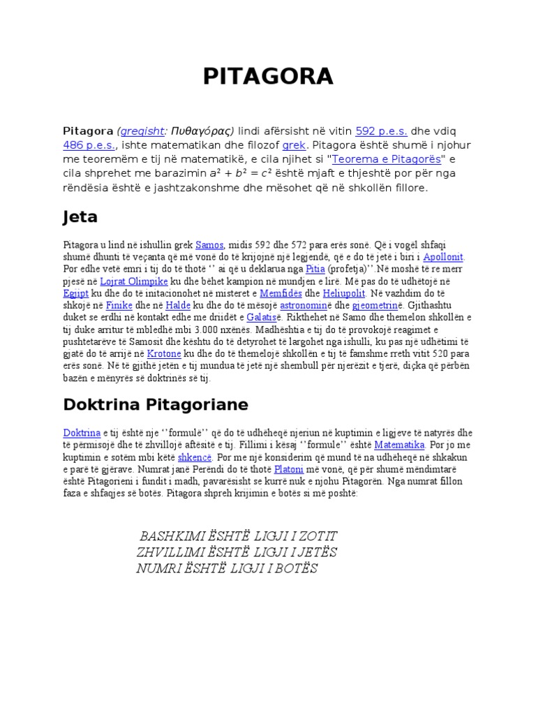 PITAGORA | PDF