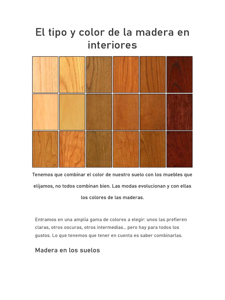 Combinación de Maderas en Interiores | PDF