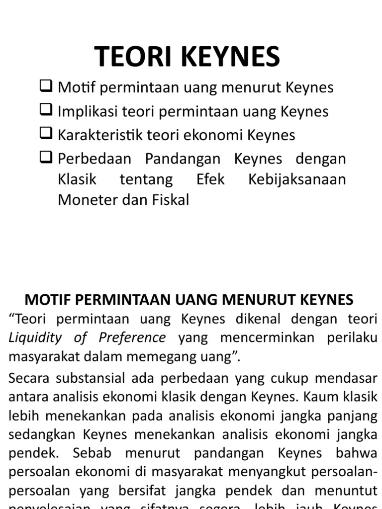 Teori Keynes | PDF