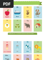 Colorful Illustrative Alphabet Flashcards | PDF