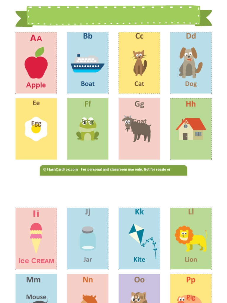 Alphabet Flash Cards 2x3 Dikonversi | PDF