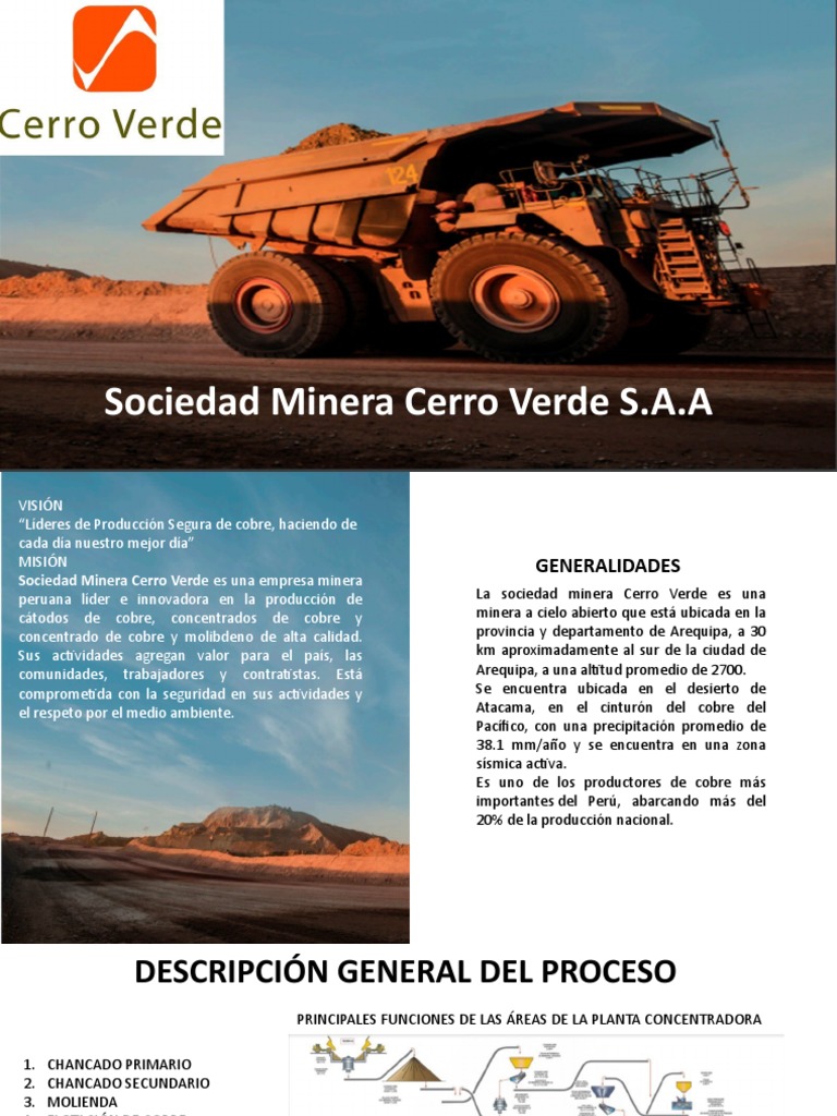 Misión y Visión de Cerro Verde S.A.A. | PDF | Cobre | Minería