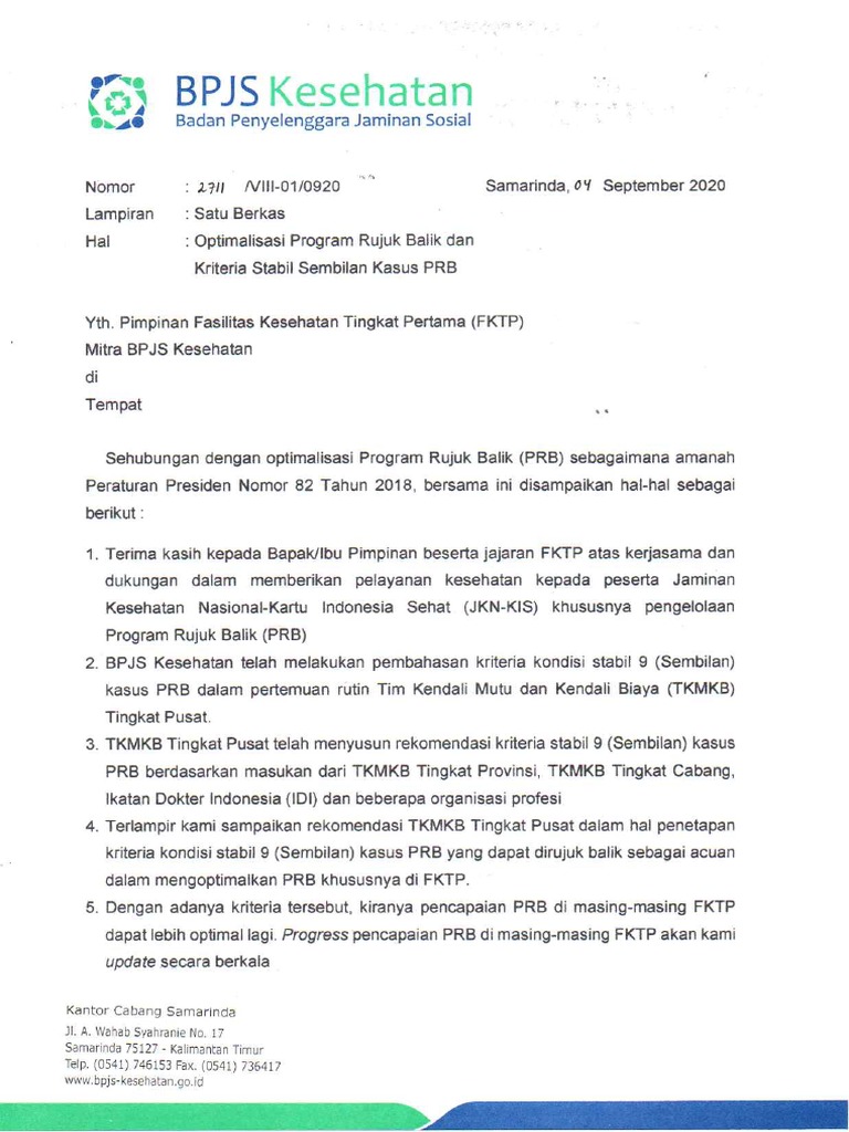2711 Optimalisasi Prb Dan Kriteria Stabil Kasus Prb Lampiran Pdf