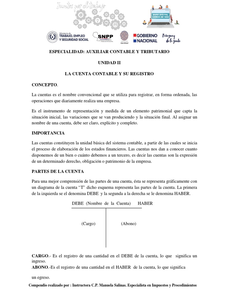 La Cuenta Contable | Descargar gratis PDF | Contabilidad | Economias