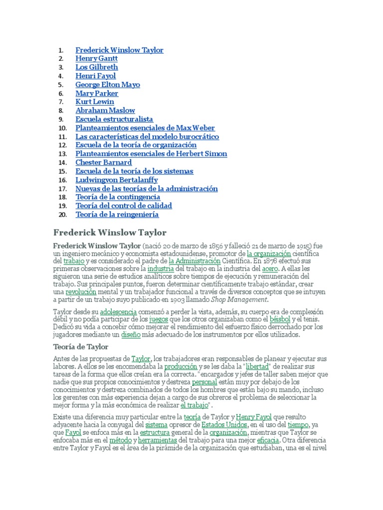 Frederick Winslow Taylor | PDF