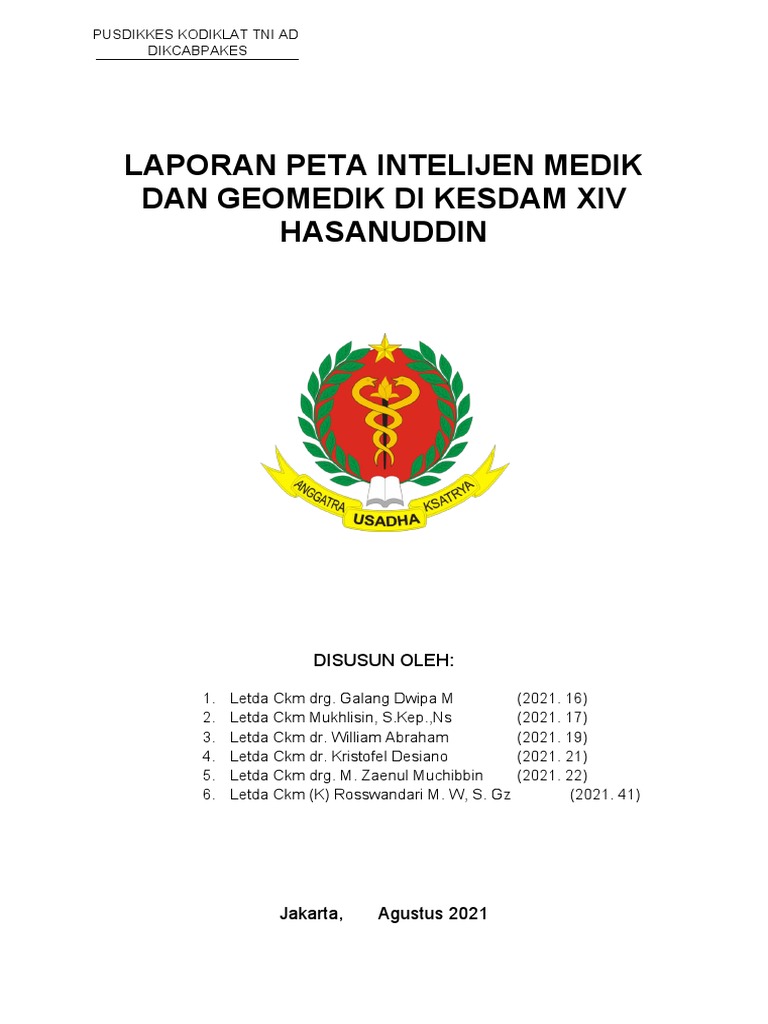 Laporan Intelijen Medik Kesdam XIV | PDF