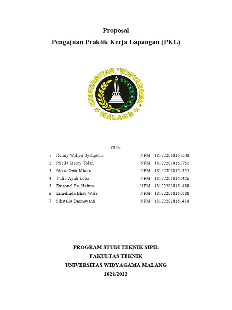 Proposal PKL Teknik Sipil | PDF