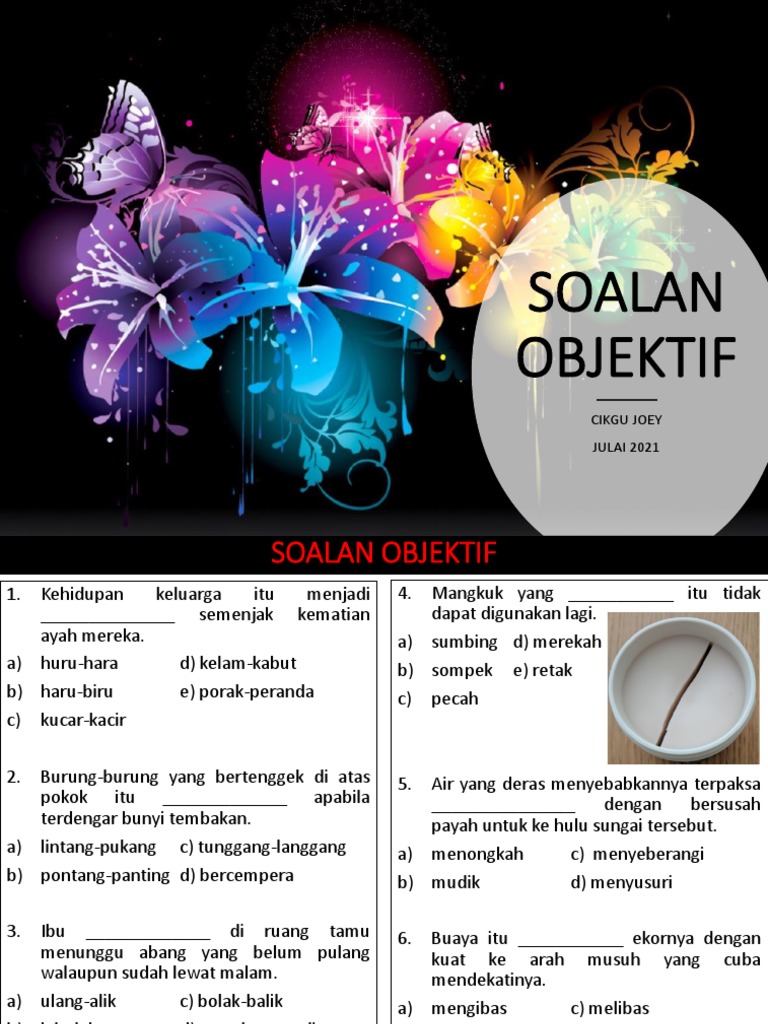 Latihan Soalan Objektif | PDF