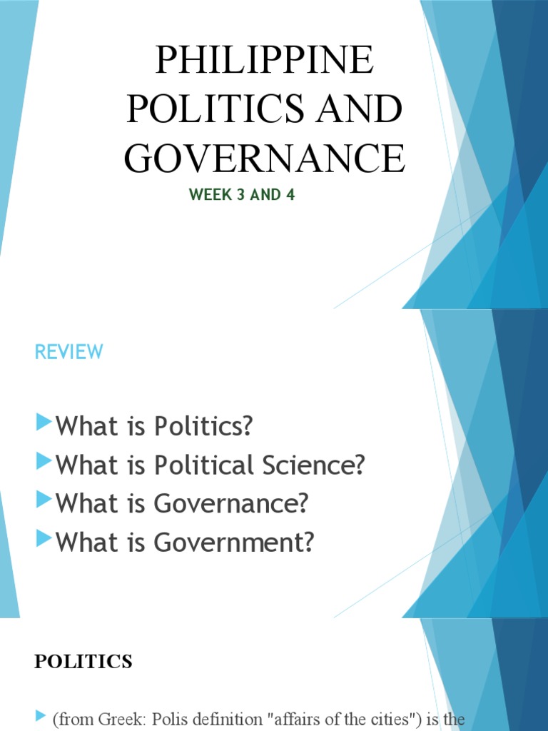 Philippine Politics and Governance Overview | PDF | Governance ...