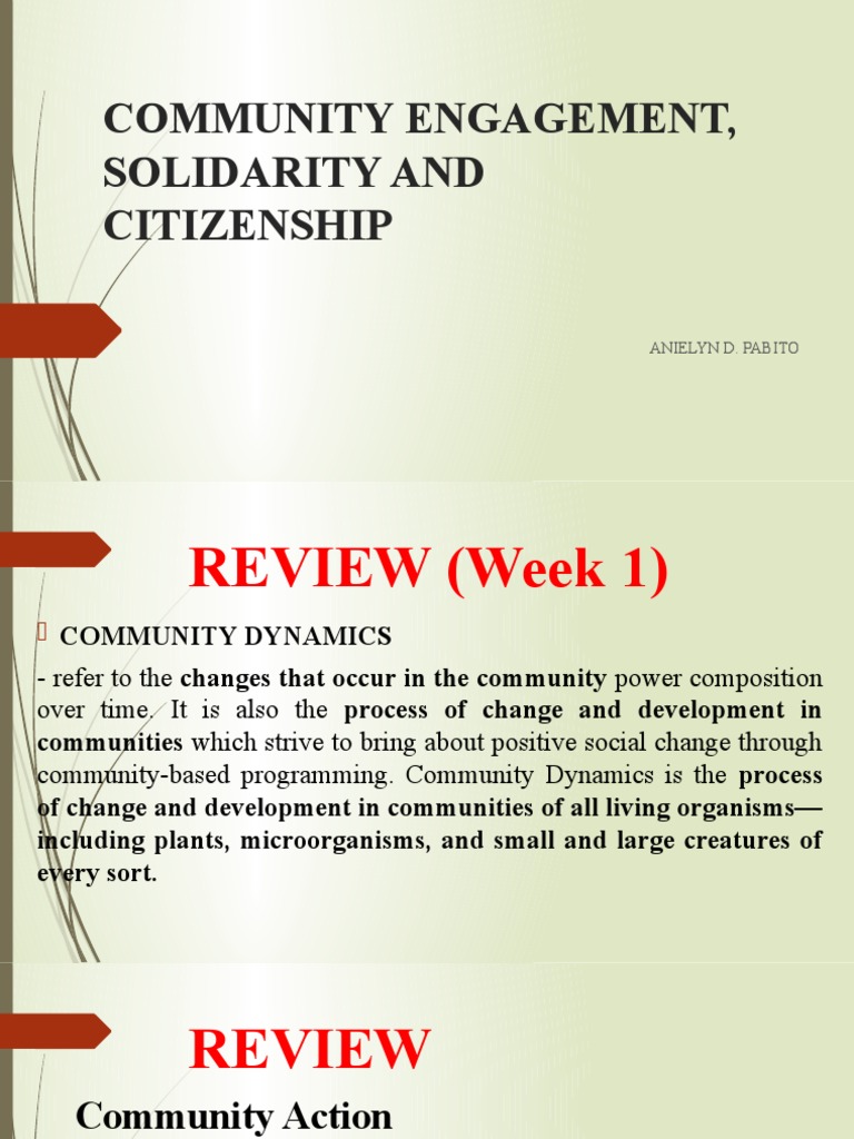 CESC WEEK 3 and 4 | PDF | Community | Power (Social And Political)