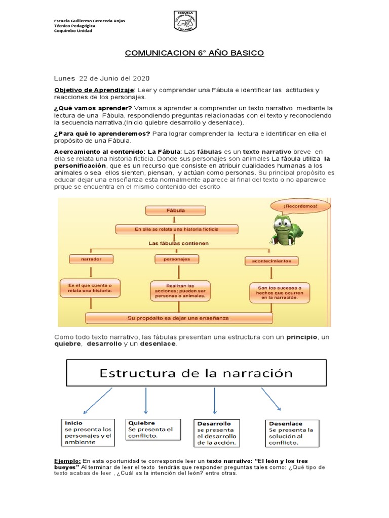 6 Fabula | PDF | Fábula | Aprendizaje
