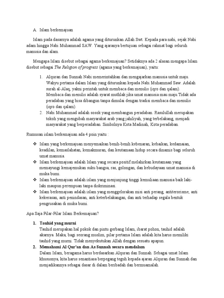 Islam Berkemajuan | PDF