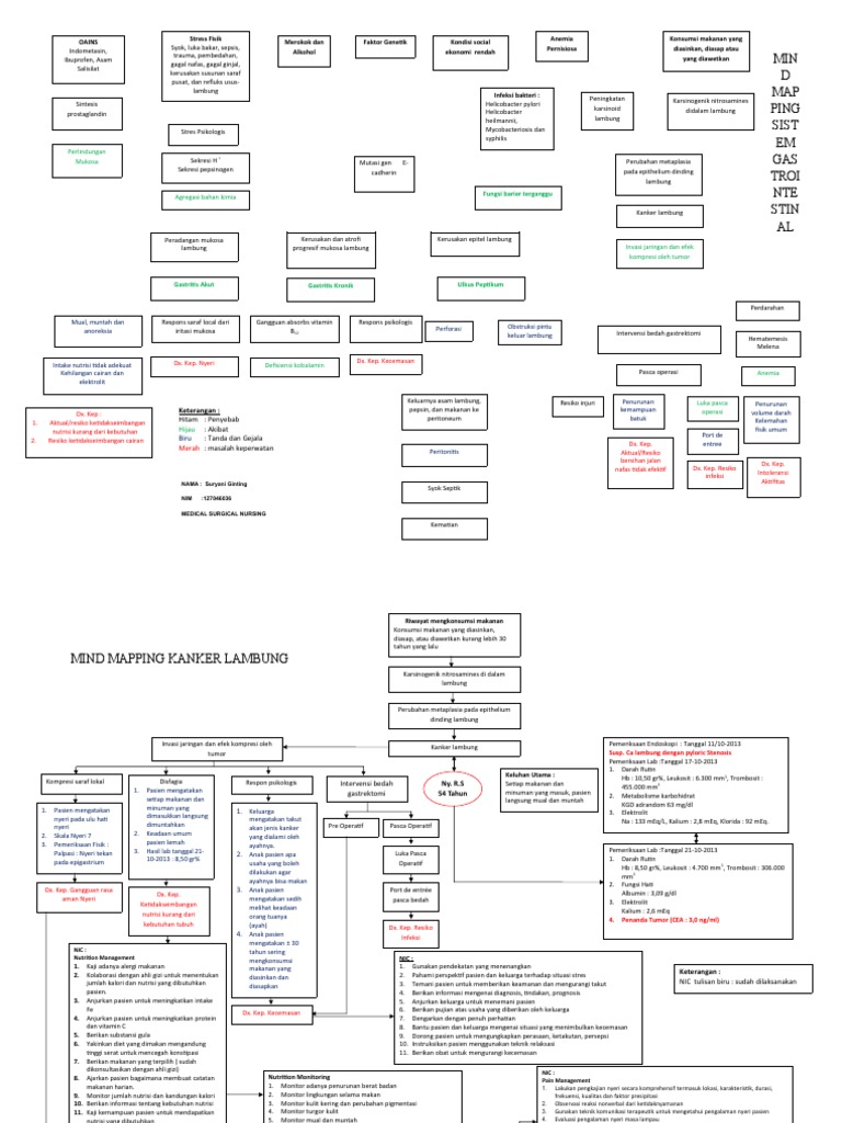 Mind Mapping Kanker Lambung | PDF