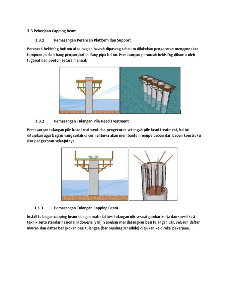 Pekerjaan Capping Beam | PDF