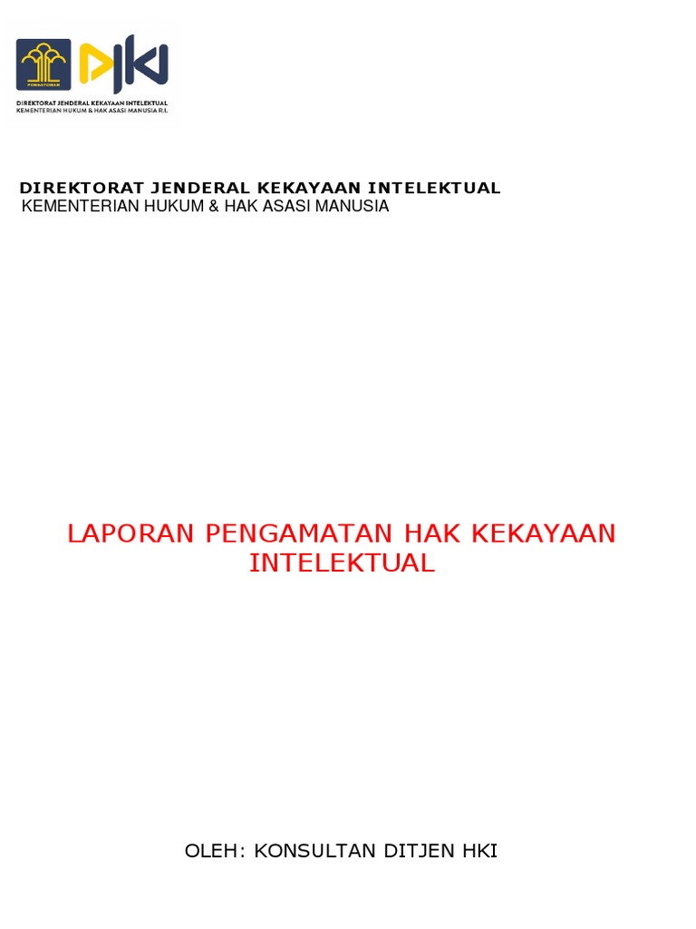 Direktorat Jenderal Kekayaan Intelektual New | PDF