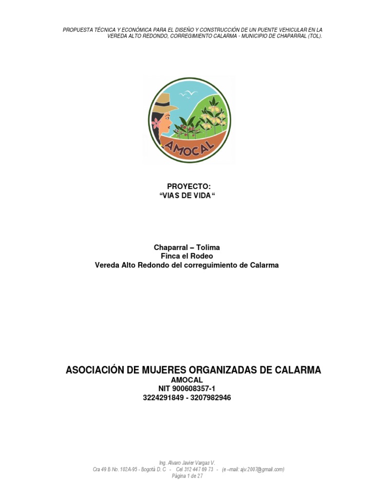 Proyecto Amocal | PDF | Hidrología | Fundación (Ingeniería)