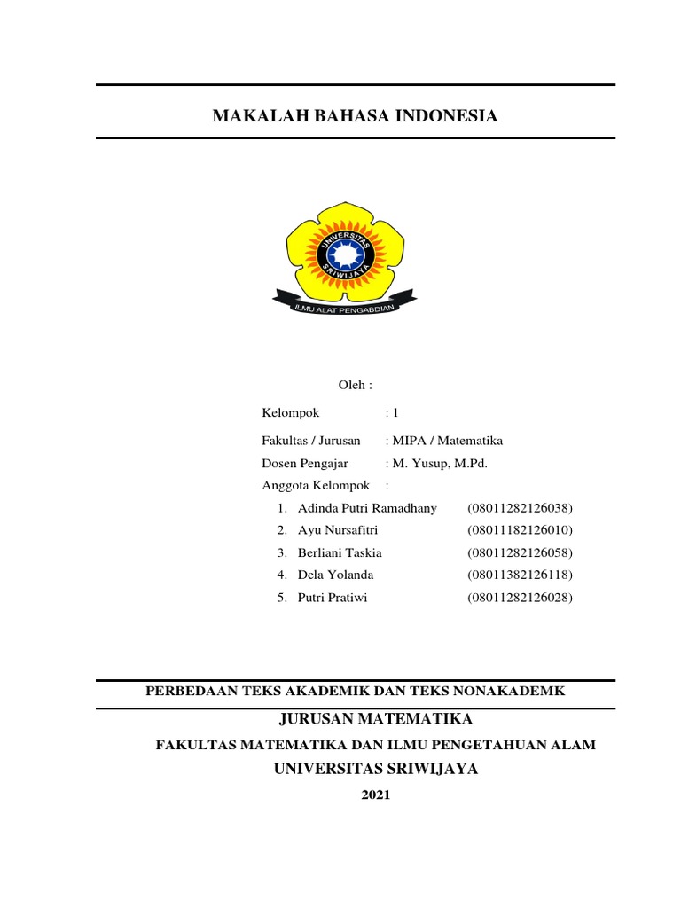 Makalah Bahasa Indonesia-Dikonversi | PDF