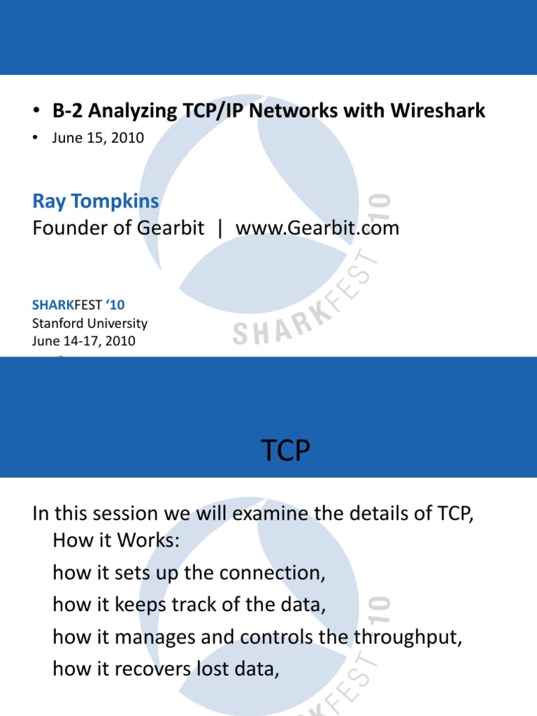 B 2 Tompkins Analyzing Tcpip Networks With Wireshark Pdf Science