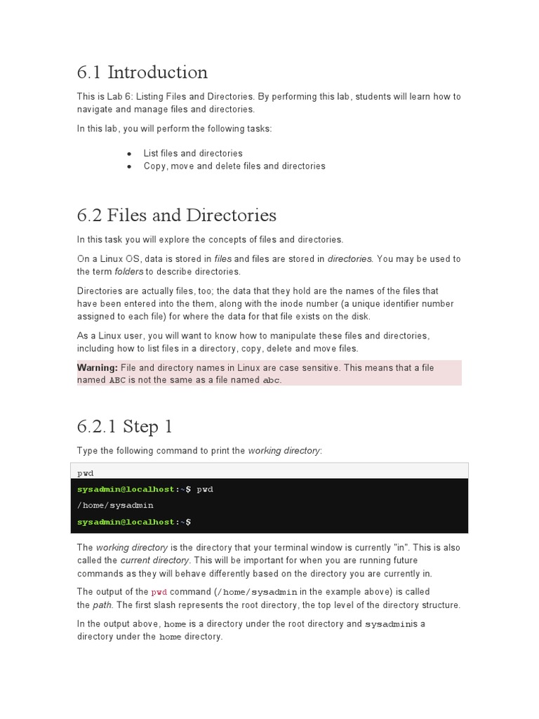 LISTING FILES AND DIRECTORIES | PDF | Computer File | Directory (Computing)