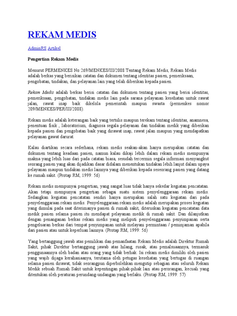 Rekam Medis | PDF